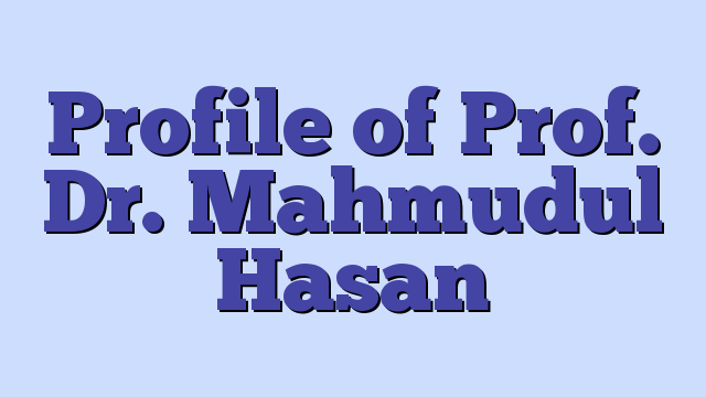 Prof. Dr. Mahmudul Hasan - ENT Specialist | BHA